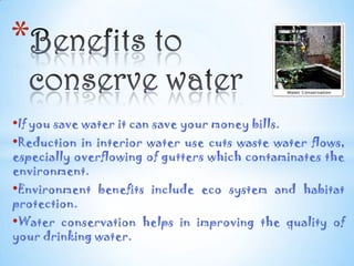 Water conservation. | PPTX