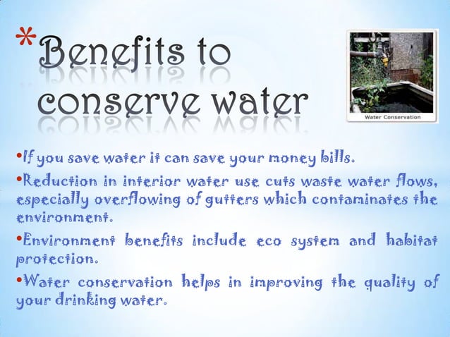 Water conservation. | PPT