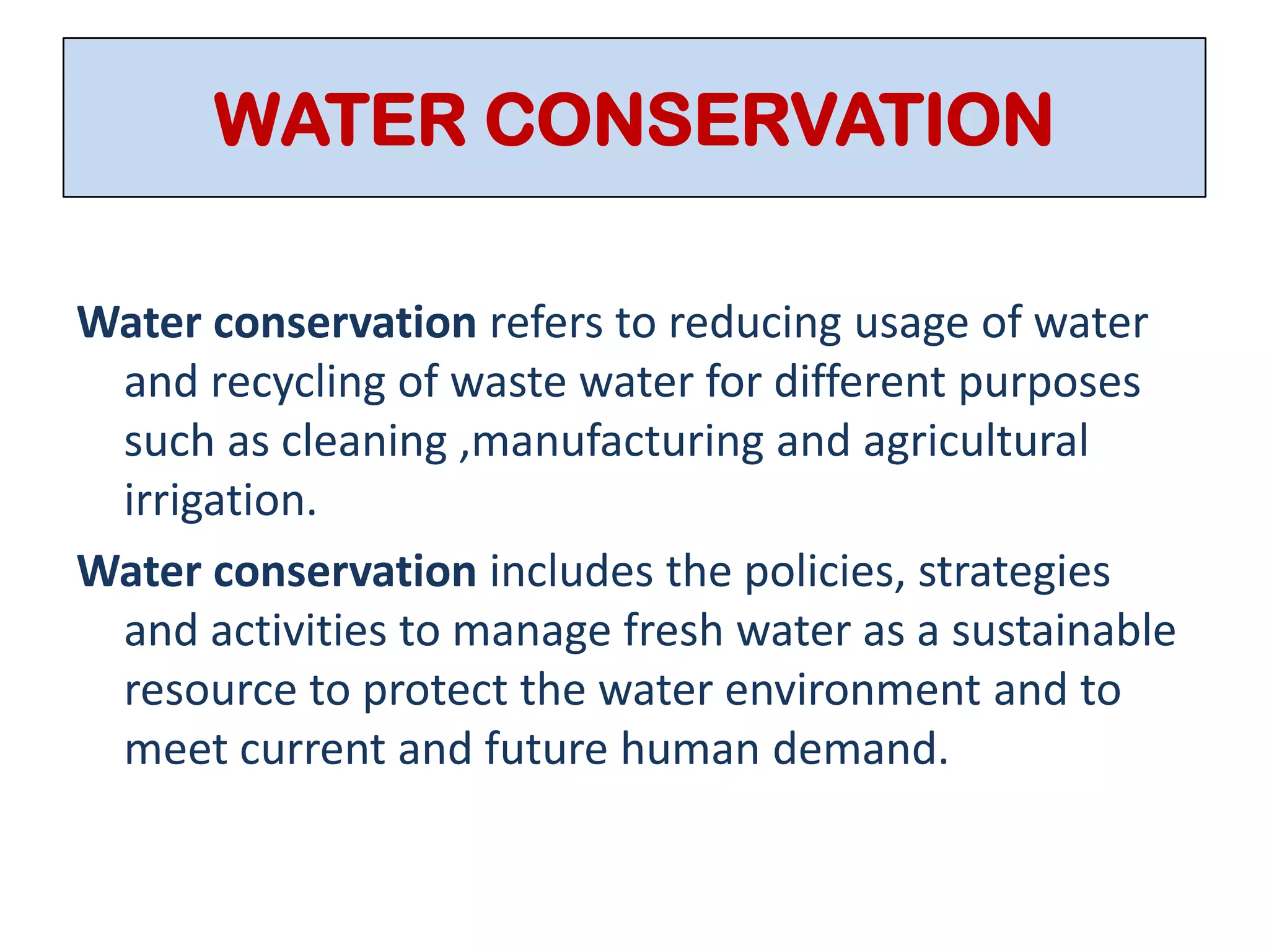 Water conservation | PPTX