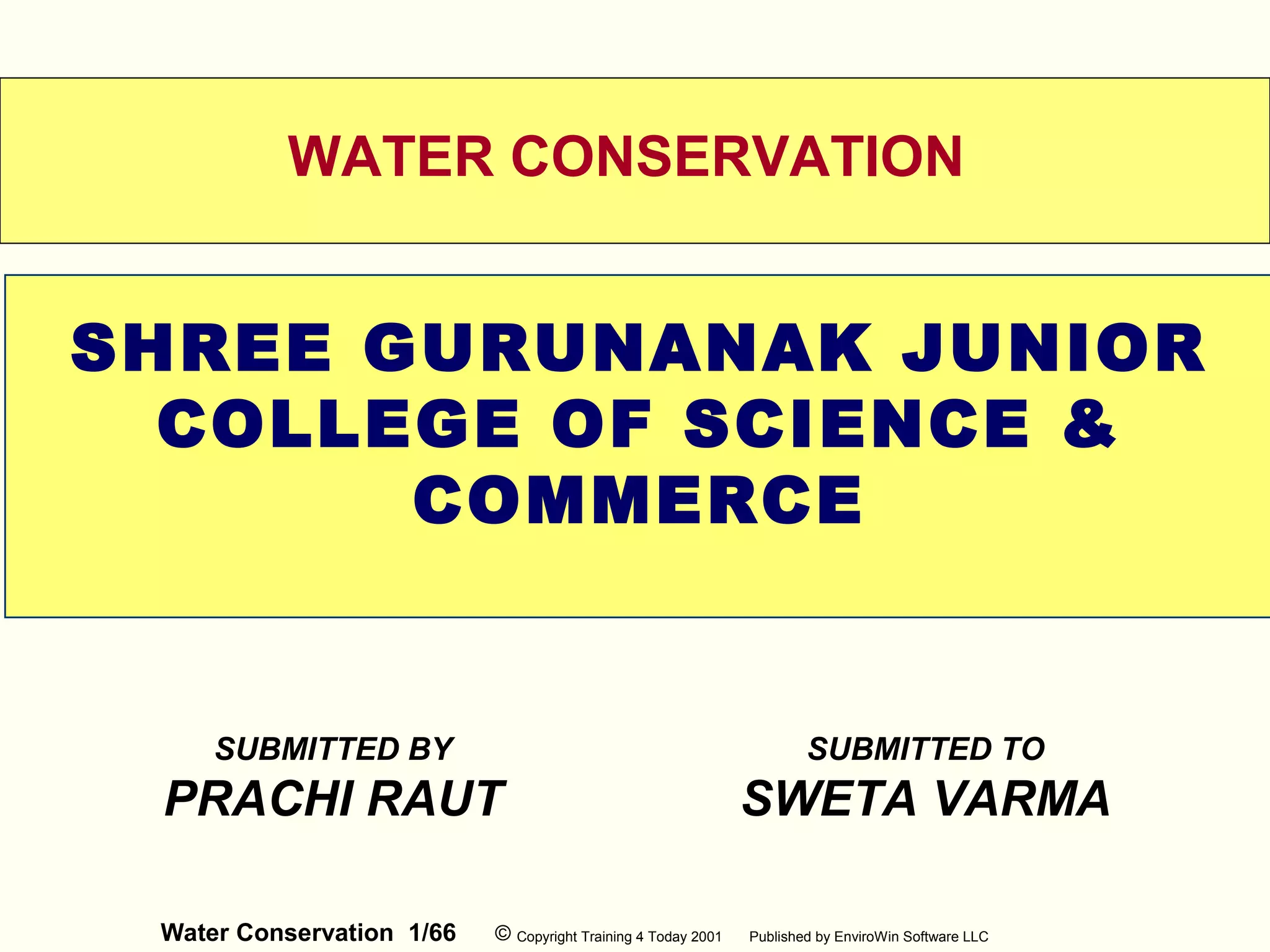 Water conservation | PPT