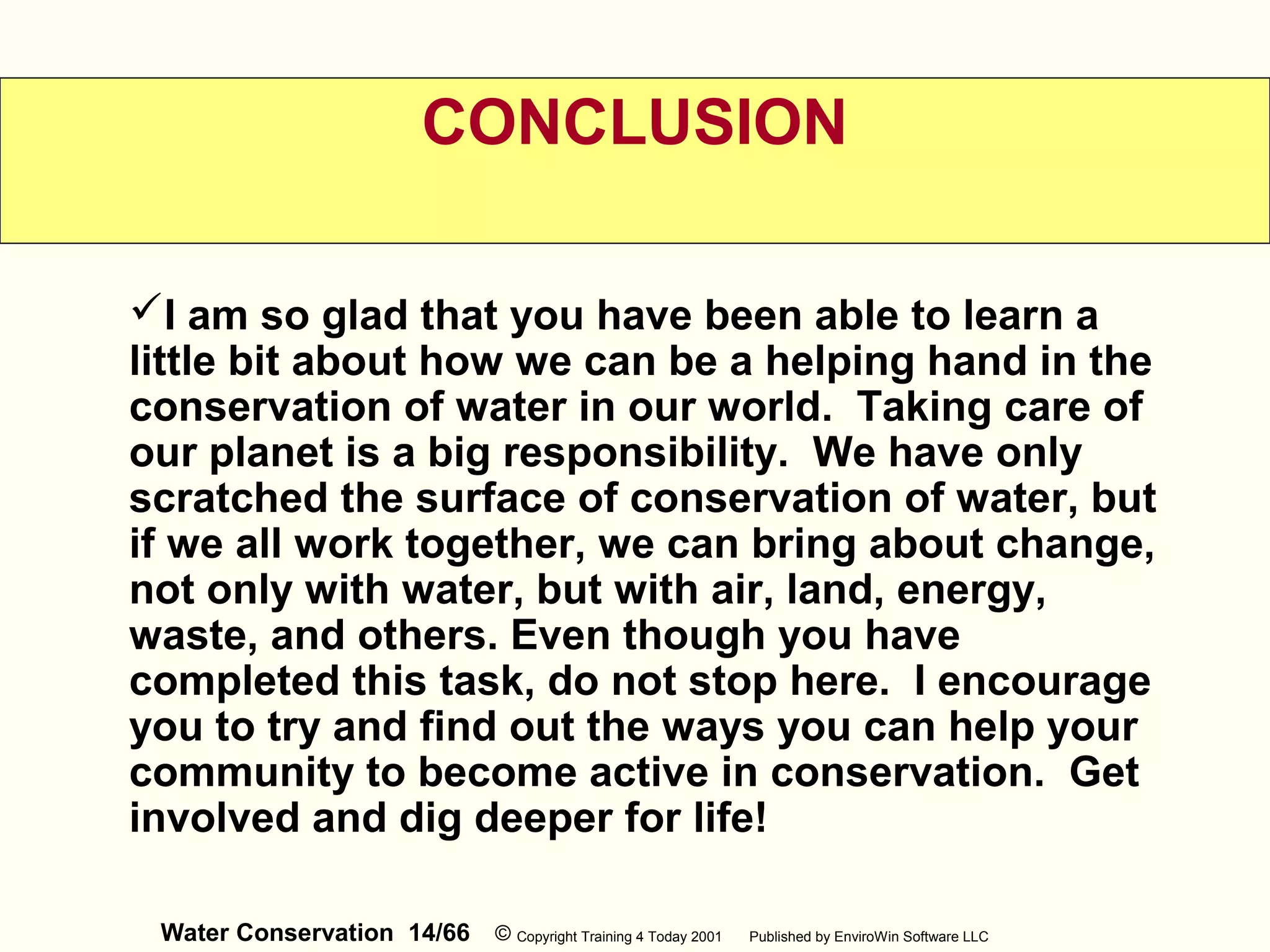 Water conservation | PPT