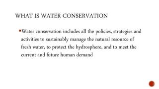 Water conservation | PPTX