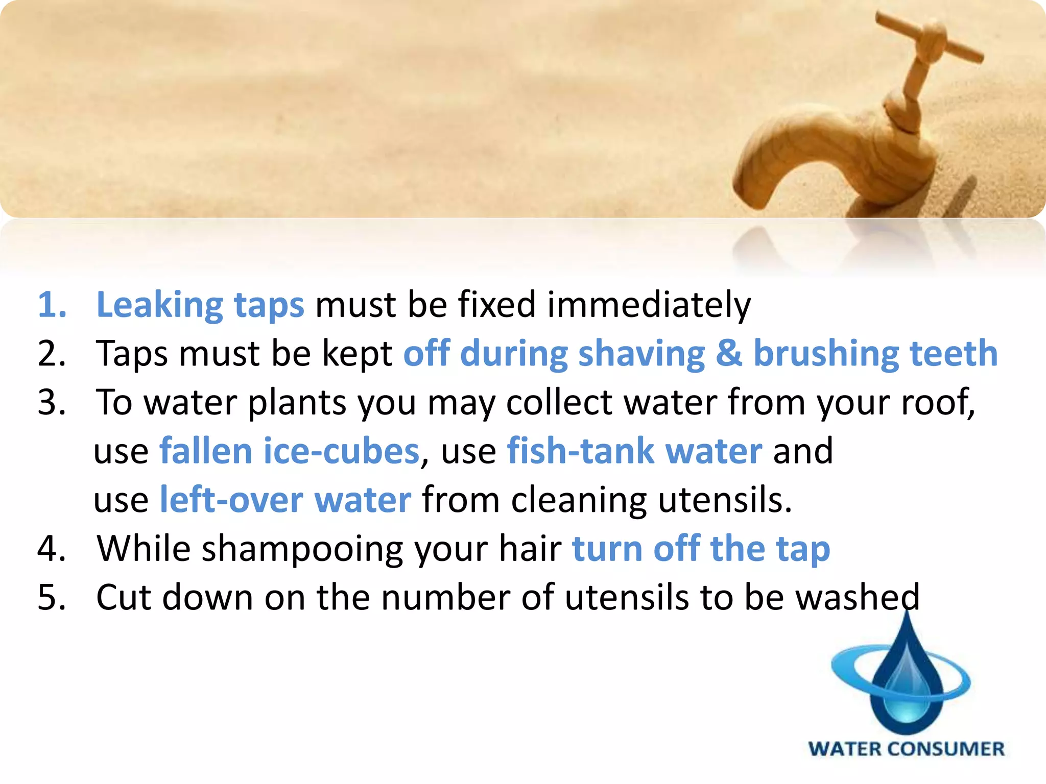 Top 10 Tips for Water Conservation | PPT