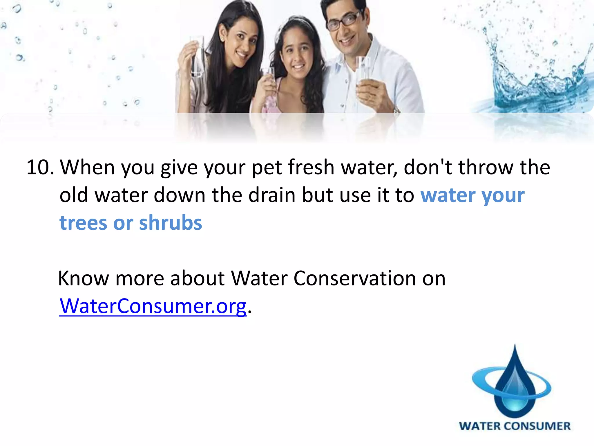 Top 10 Tips for Water Conservation | PPT