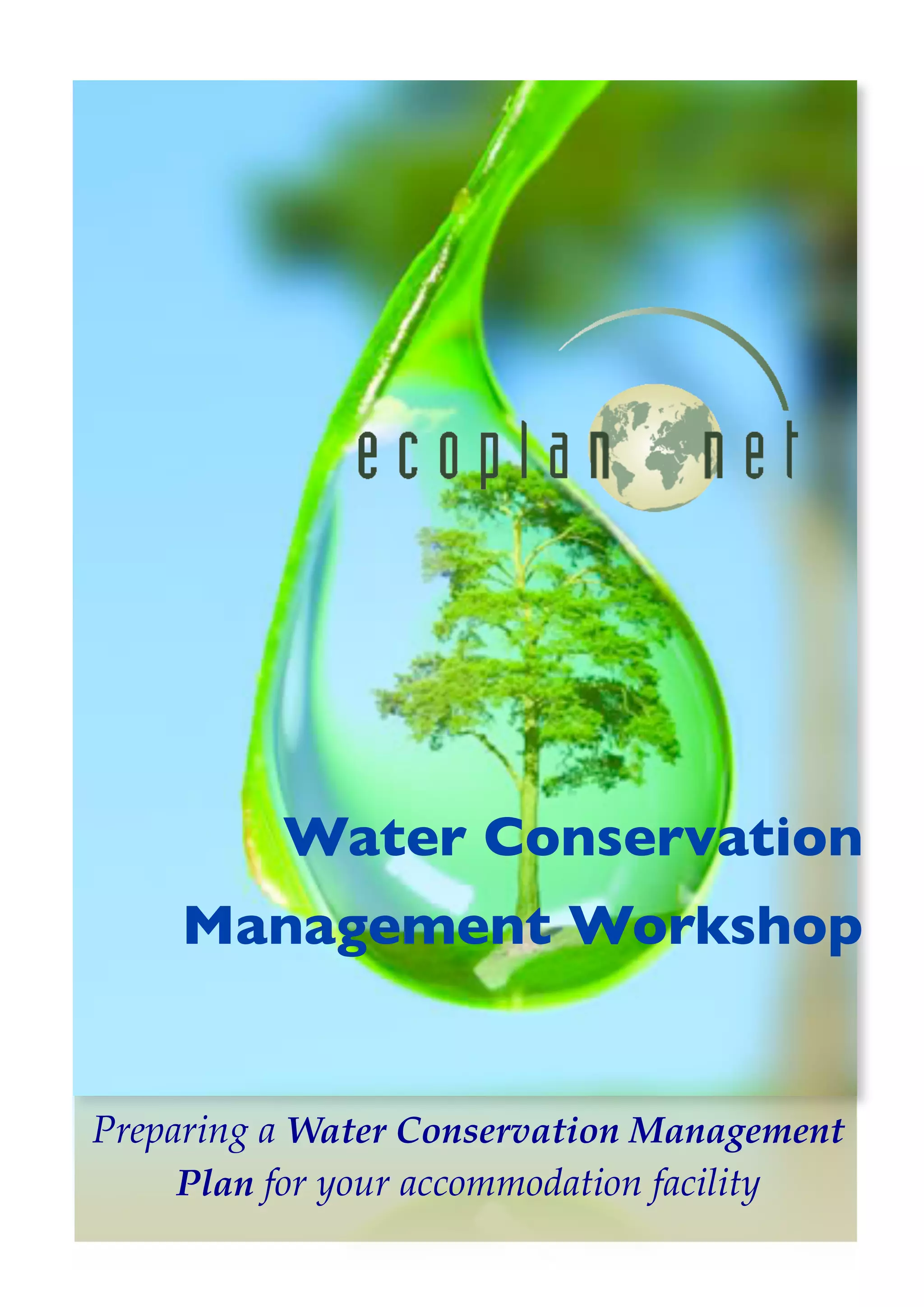 Water Conservation Management Planning Workshop (Tourist Accommodation ...