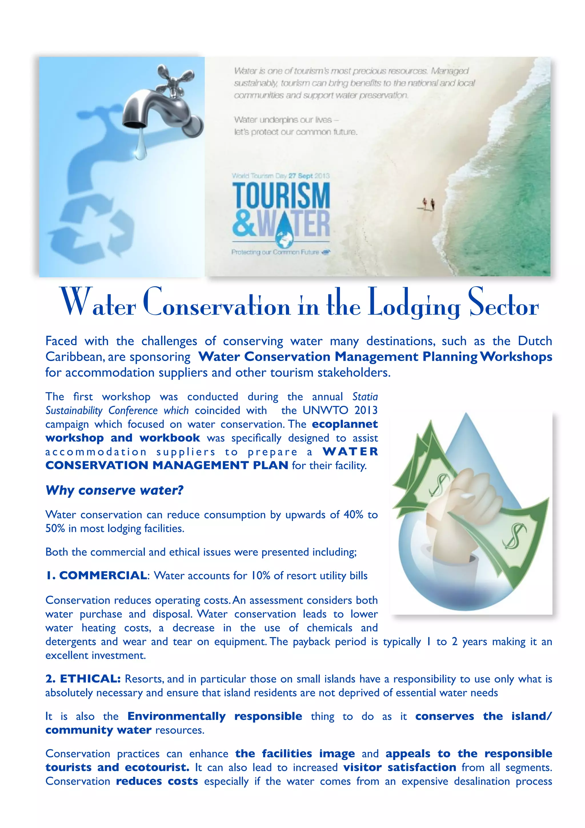 Water conservation management planning workshop | PDF