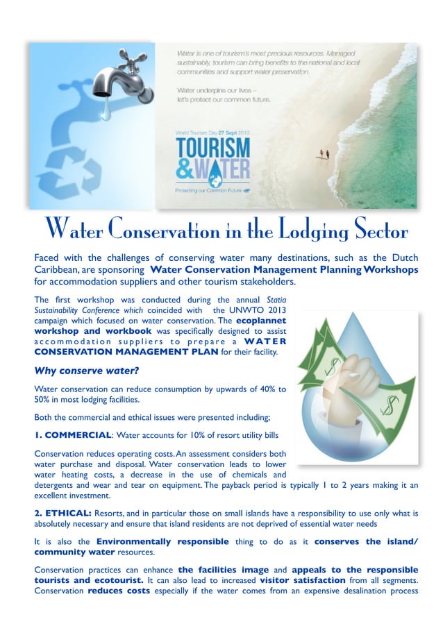 Water conservation management planning workshop | PDF