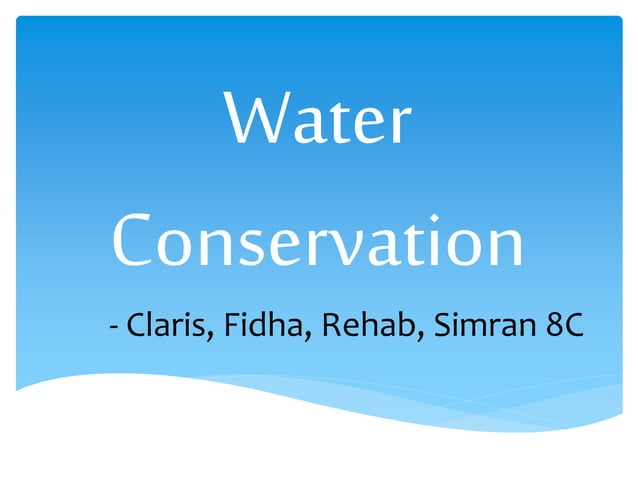 Water conservation | PPTX
