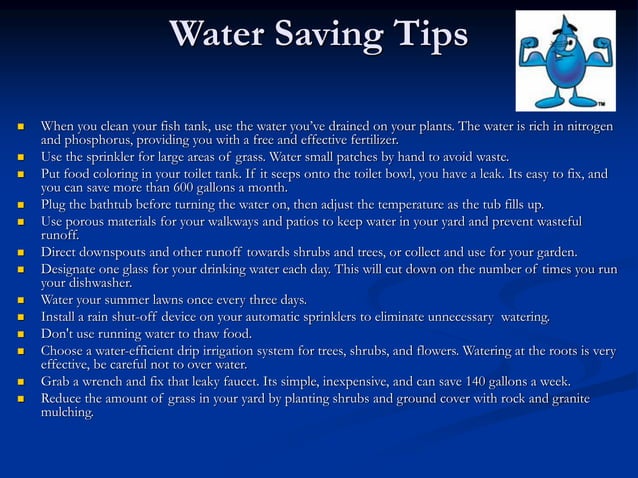 Water Conservation Ideas present by our college. | PPT