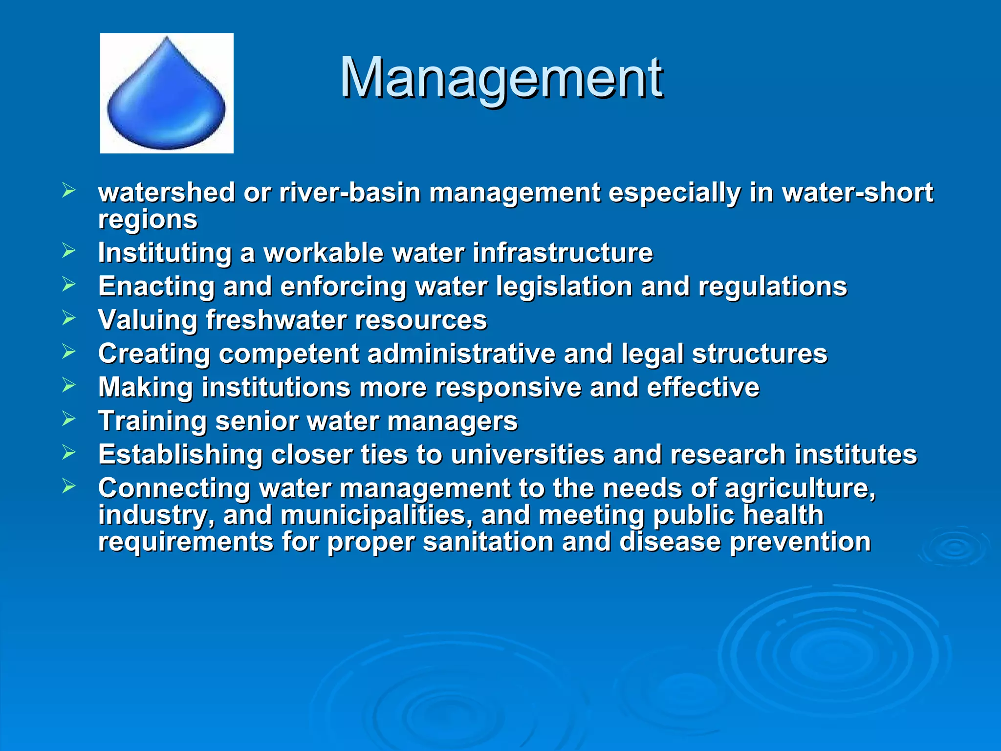 Water, Conservation & Management | PPT