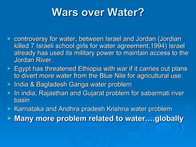 Water, Conservation & Management | PPT | Agriculture | Industries