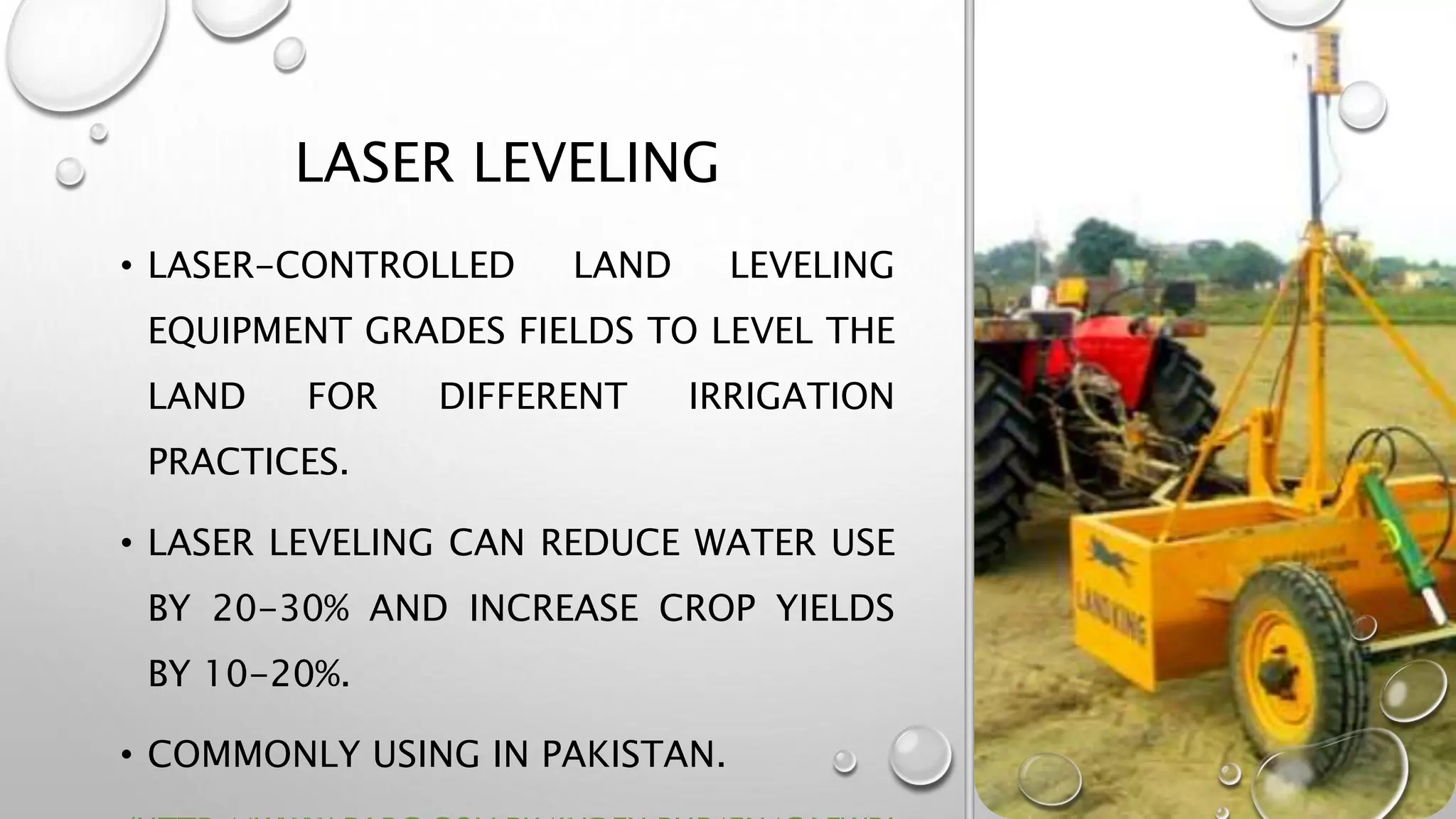 Water conservation methods in agriculture in pakistan | PPTX