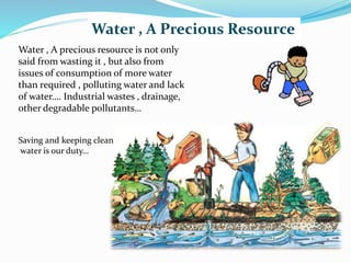 Water conservation – water, a precious resource | PPTX