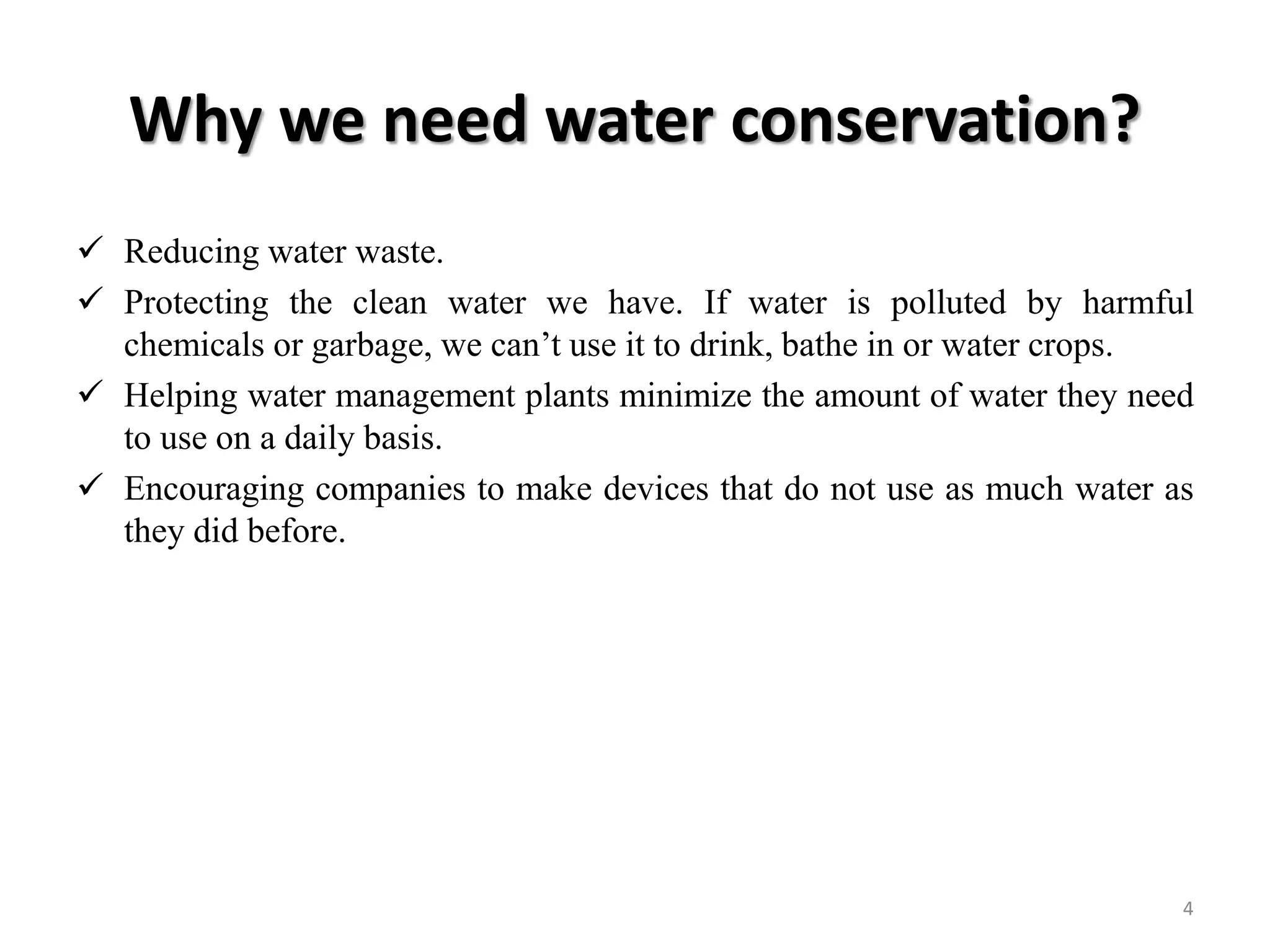 Water Consevation & Environmental Protection | PPT