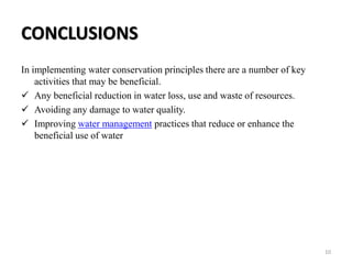 Water Consevation & Environmental Protection | PPTX