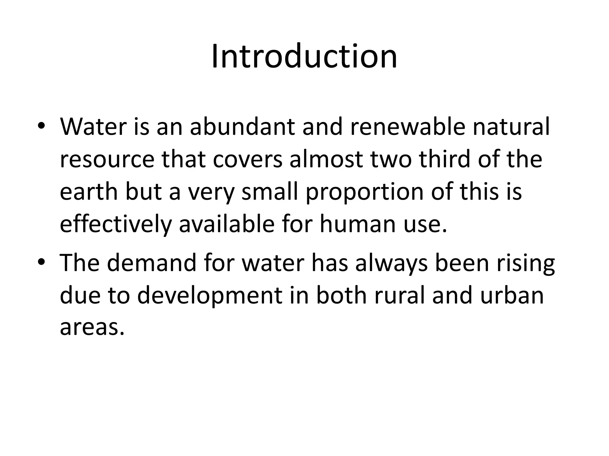 Water consumption pattern | PPTX