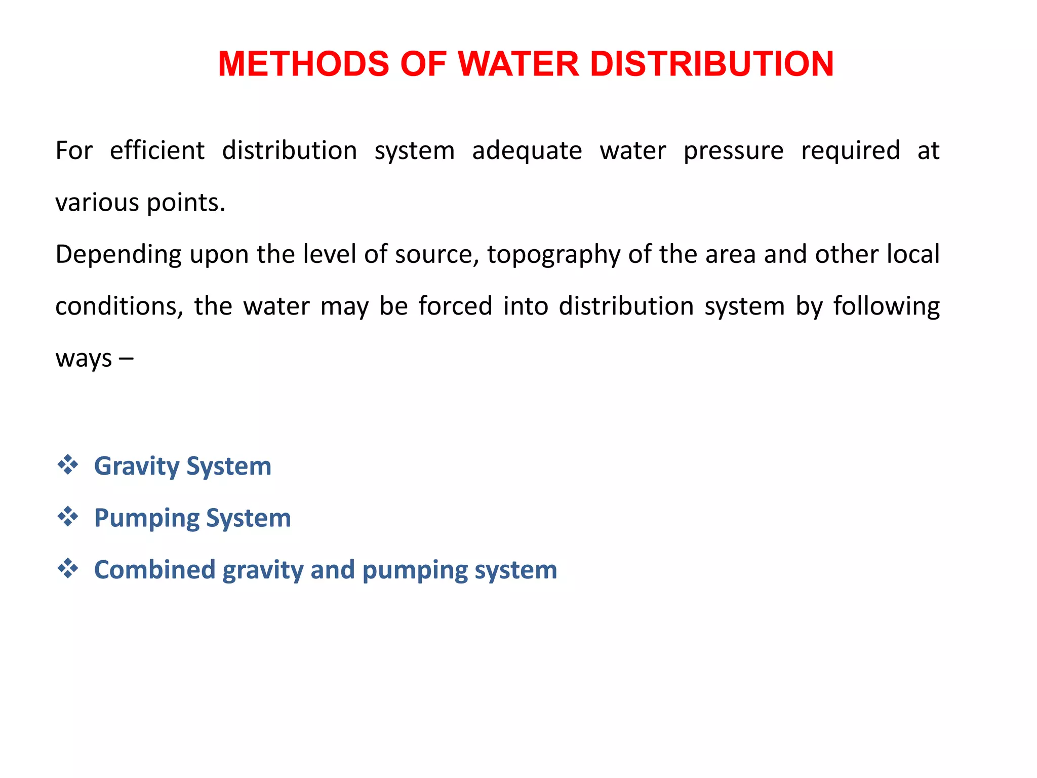 Water conveyance and distribution | PPTX