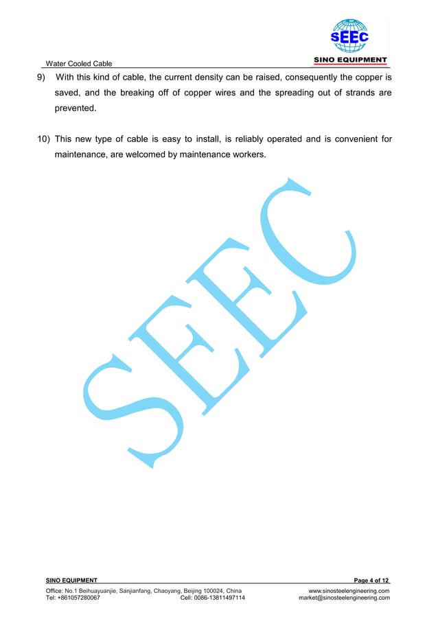 Water cooled cable, EAF, LF | PDF | Chemistry | Science
