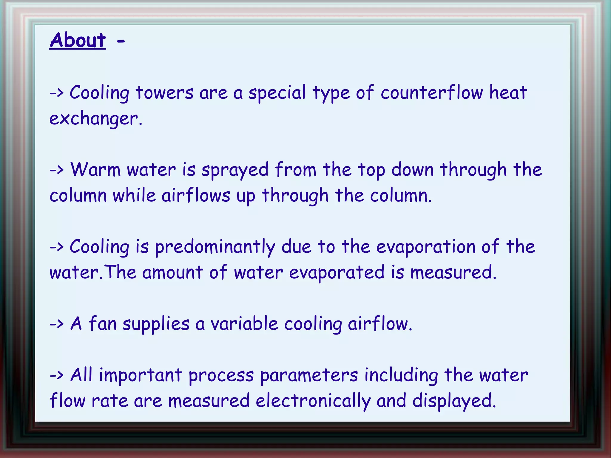 Water cooling tower | ODP