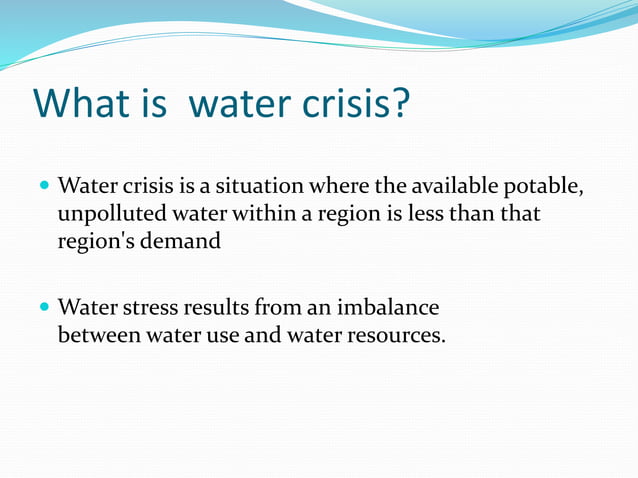Water crisis | PPT