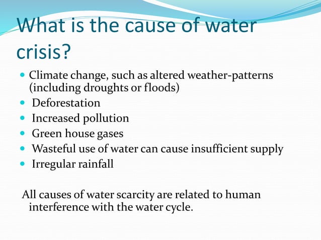 Water crisis | PPT