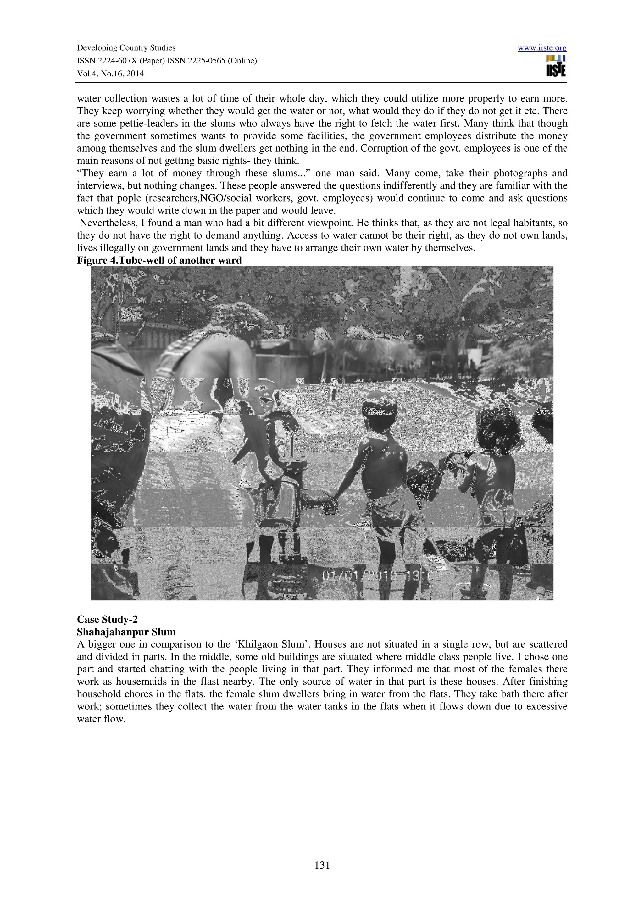 Water crisis and urban poor | PDF