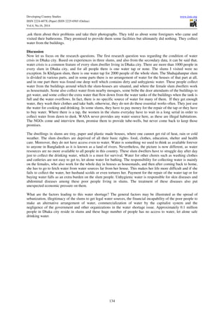 Water crisis and urban poor | PDF