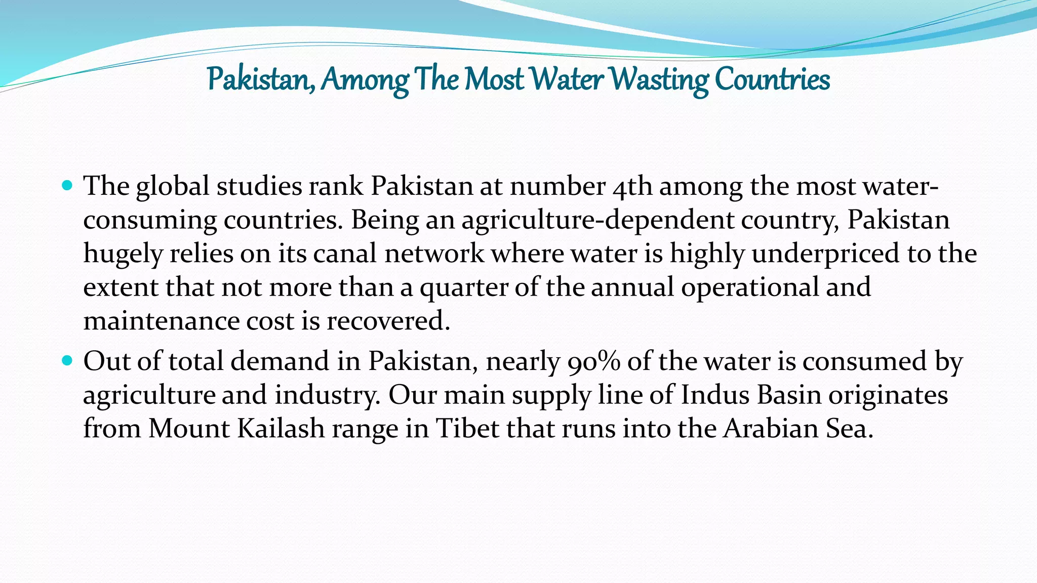 Water crisis In Pakistan / causes of water shortage / water problems in ...