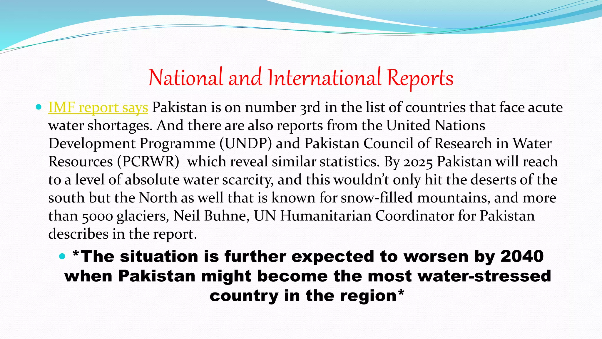 Water crisis In Pakistan / causes of water shortage / water problems in ...