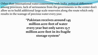 Water crisis In Pakistan / causes of water shortage / water problems in ...