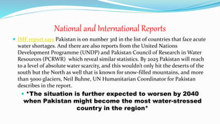 Water crisis In Pakistan / causes of water shortage / water problems in ...