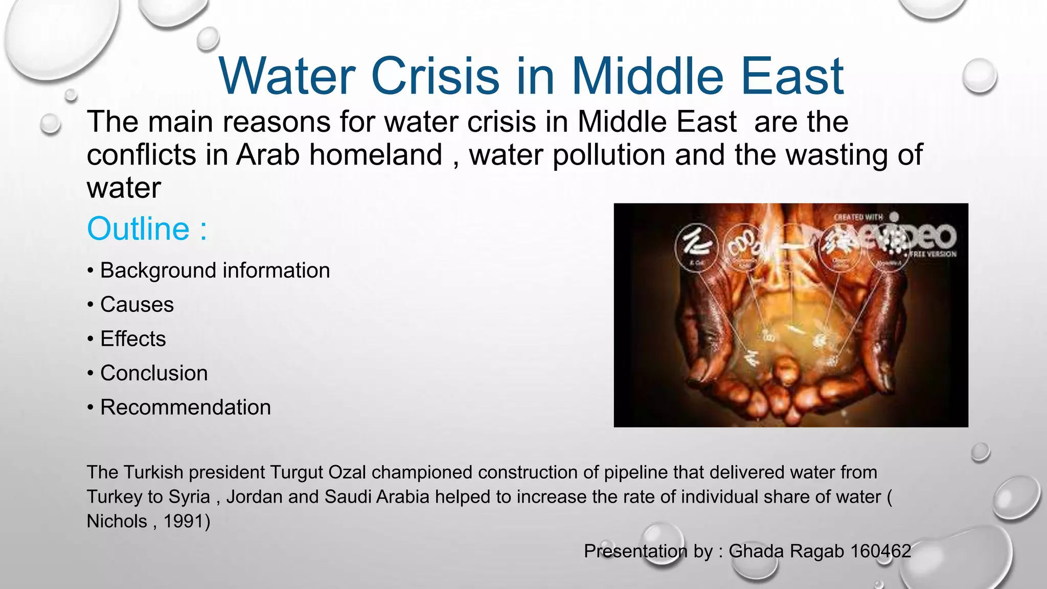 Water crisis in middle east | PPTX