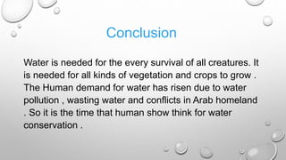 Water crisis in middle east | PPTX