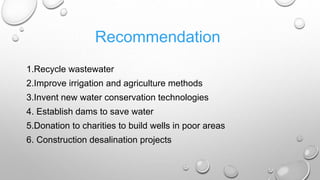 Water crisis in middle east | PPTX