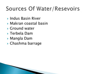 Water crisis in pakistan & its solutions | PPTX
