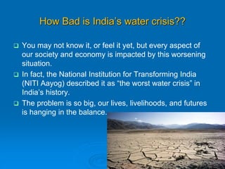 Water Crisis Of India.ppt