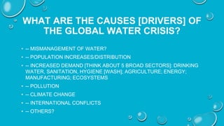 WATER CRISIS and its solutions-pptx 1234 | PPT