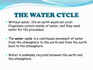 Water cycle | PPTX