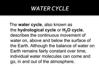 Water cycle | PPTX