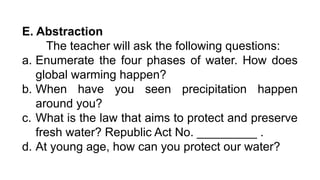 WATER CYCLE - SCIENCE 4 POWERPOINT SLIDe | PPTX