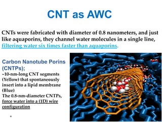 Water deasalination and use of carbon nano tubes | PPTX