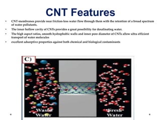 Water deasalination and use of carbon nano tubes | PPTX
