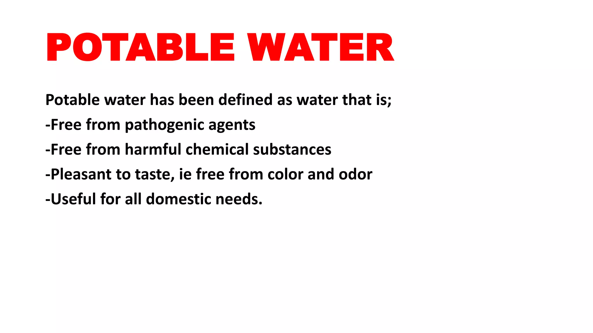 WATER (PUBLIC HEALTH DENTISTRY) | PPTX