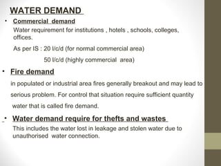 Water demand and factor affecting water demand | PPT