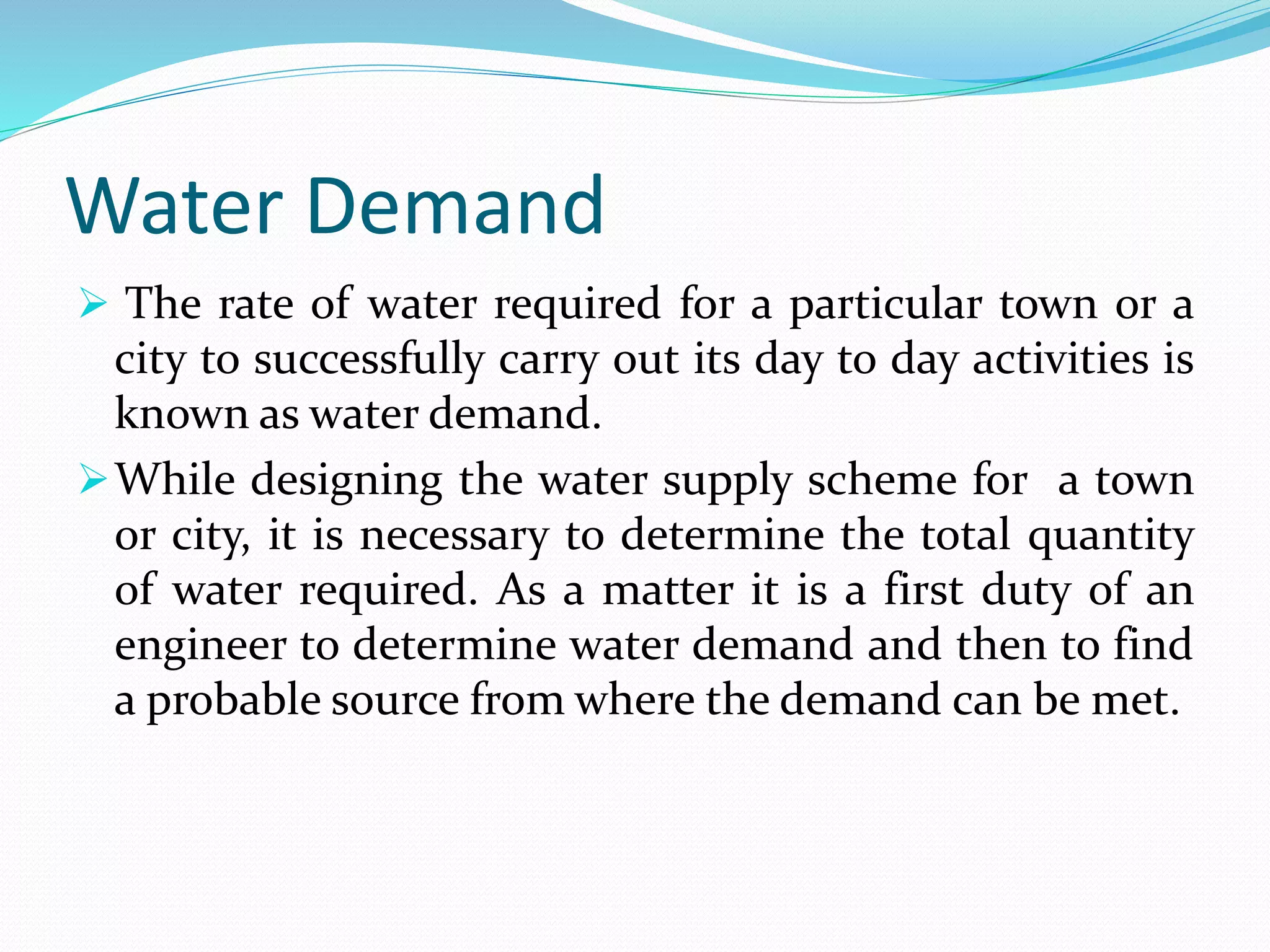 Water demand | PPTX