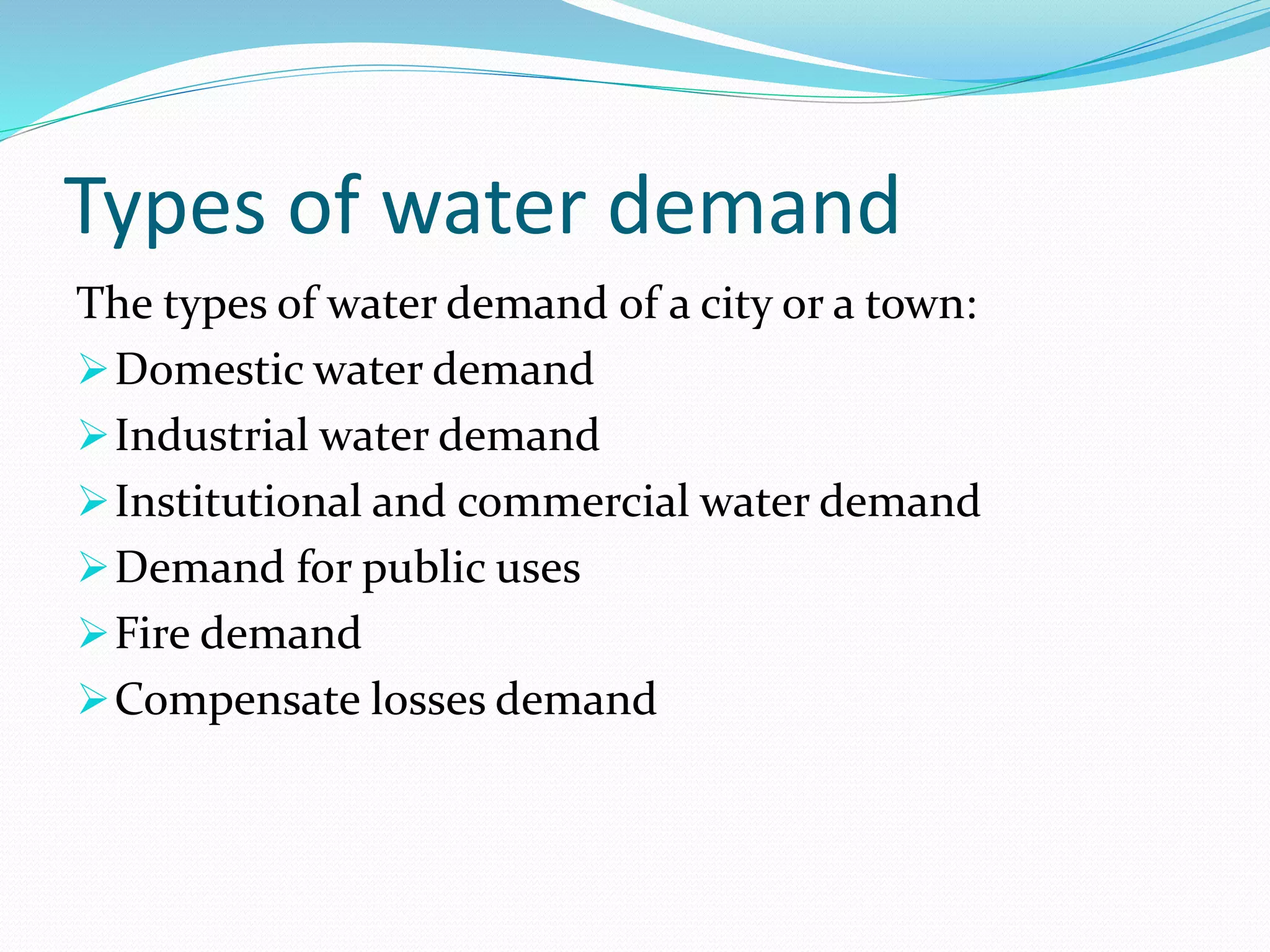 Water demand | PPTX