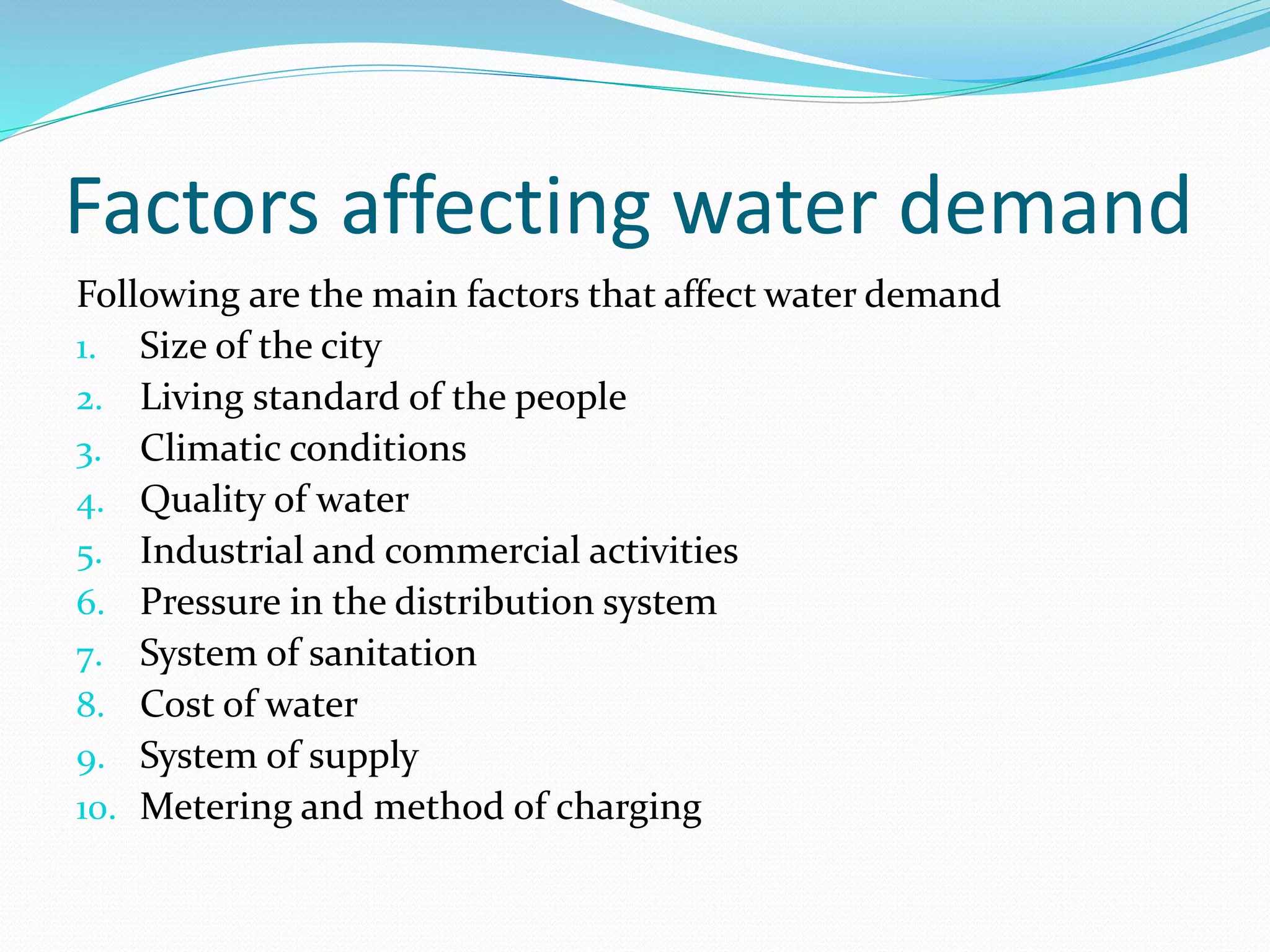 Water demand | PPTX