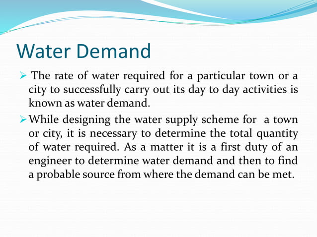 Water demand | PPTX