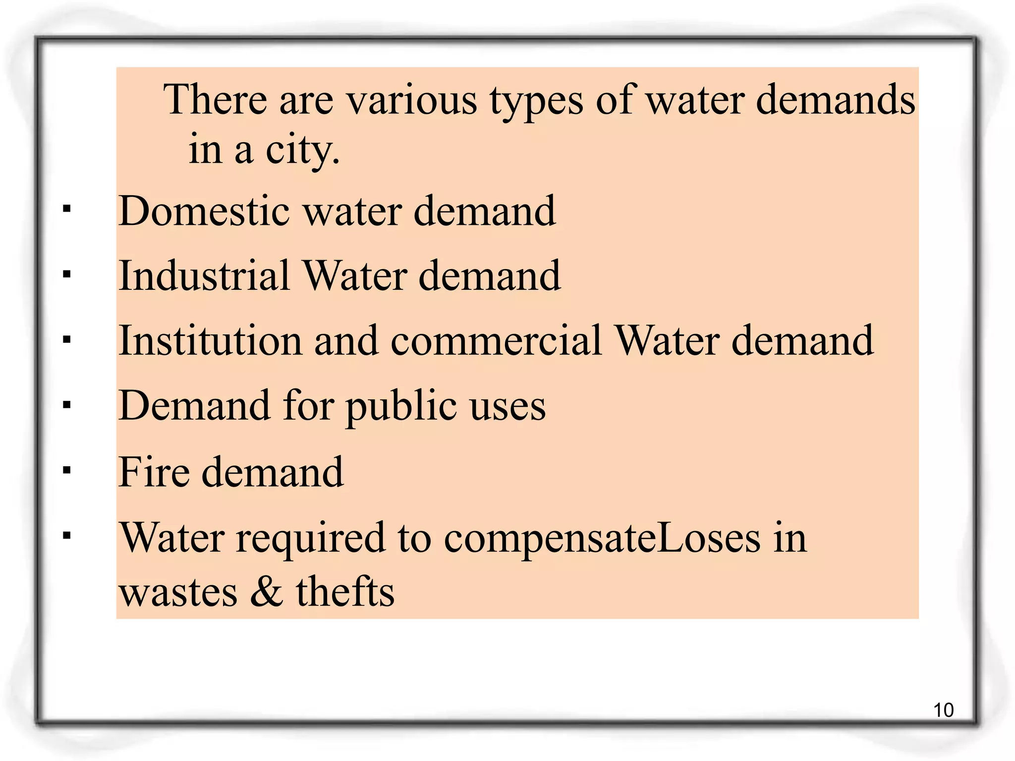 Water demand | PPTX