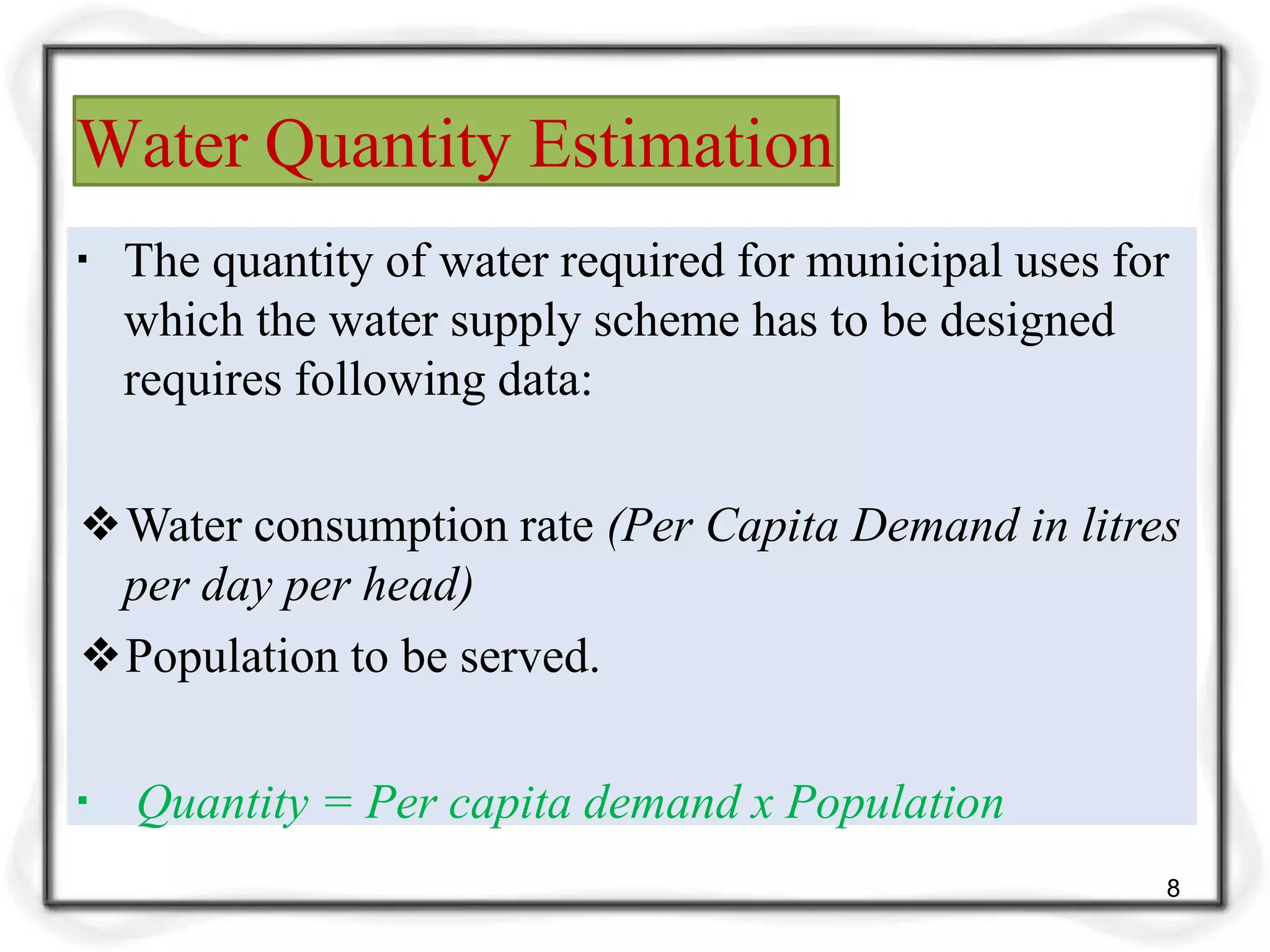 Water demand | PPTX